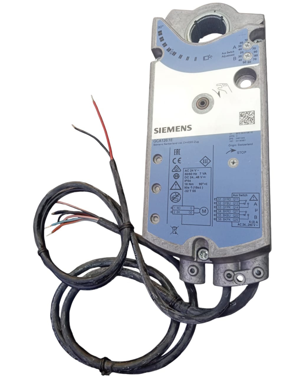 ROTARY ACTUATOR FOR AIR DAMPER GCA126.1E 24VAC SIEMENS