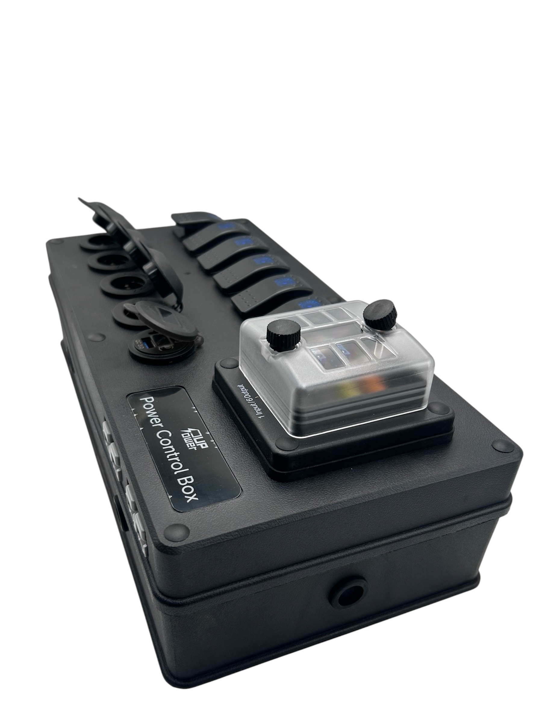 صندوق توزيع الطاقة POWERUP DC Control Box للسيارات والكرفانات مع شاشة ...