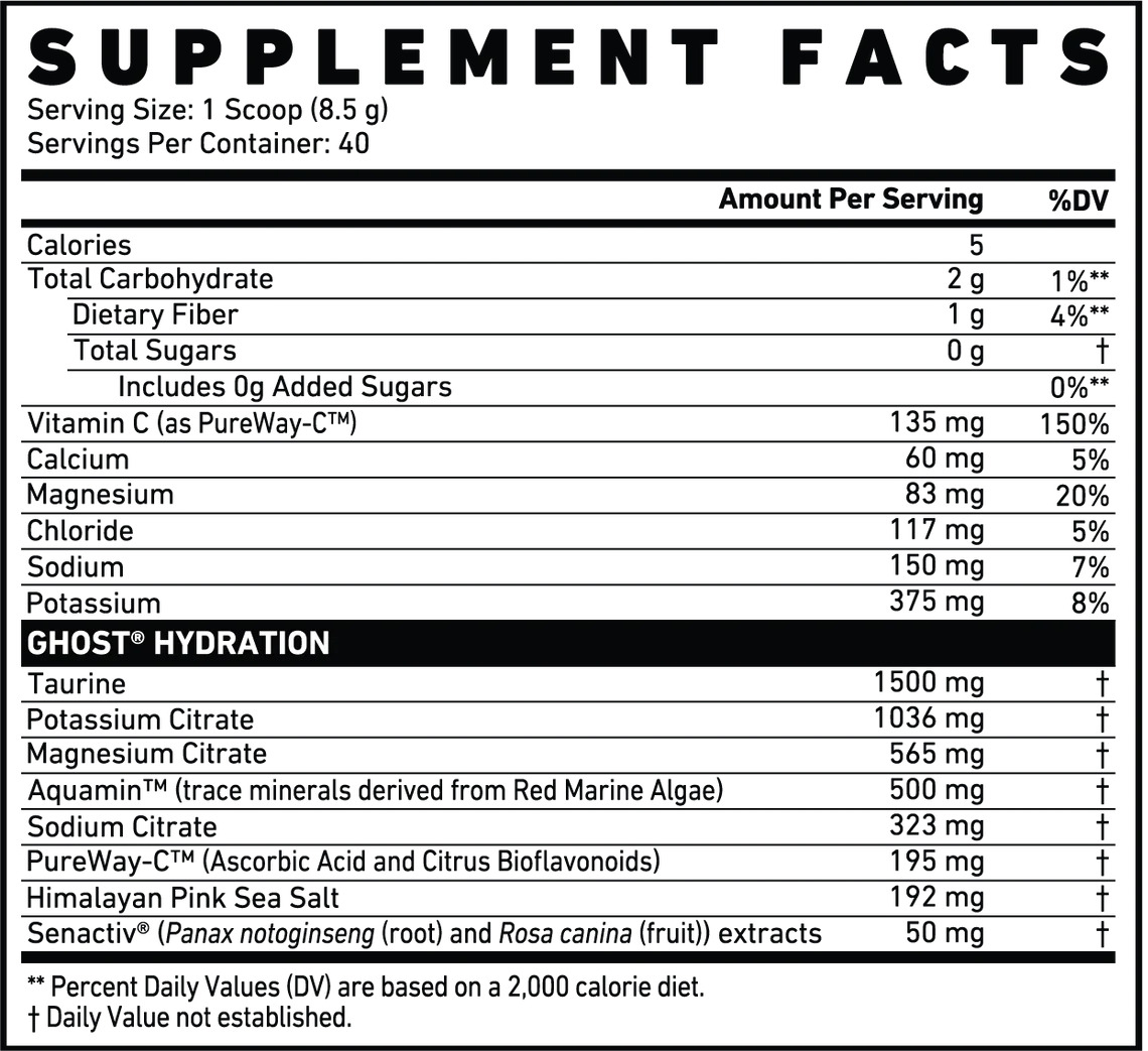 جوست - هايدريشن الإلكتروليتات باودر - Ghost Hydration Electrolytes