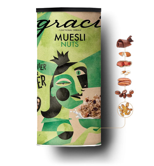 جراسي - حبوب الافطار موسلي (500 جم) - Graci - Muesli Cereals