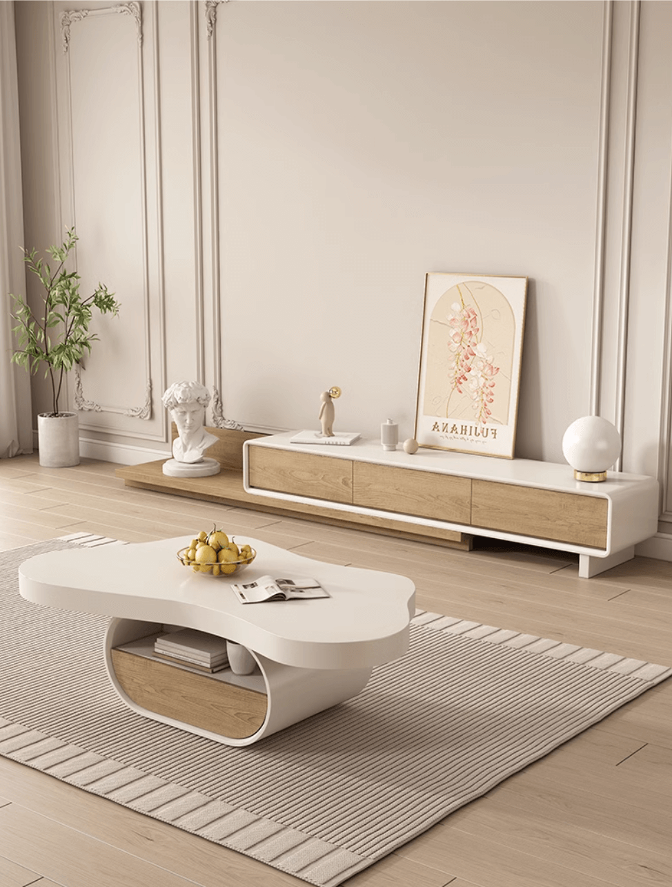 أثاث Menglan مع طاولة قهوة مميزة من KS Furniture - خيارات متعددة