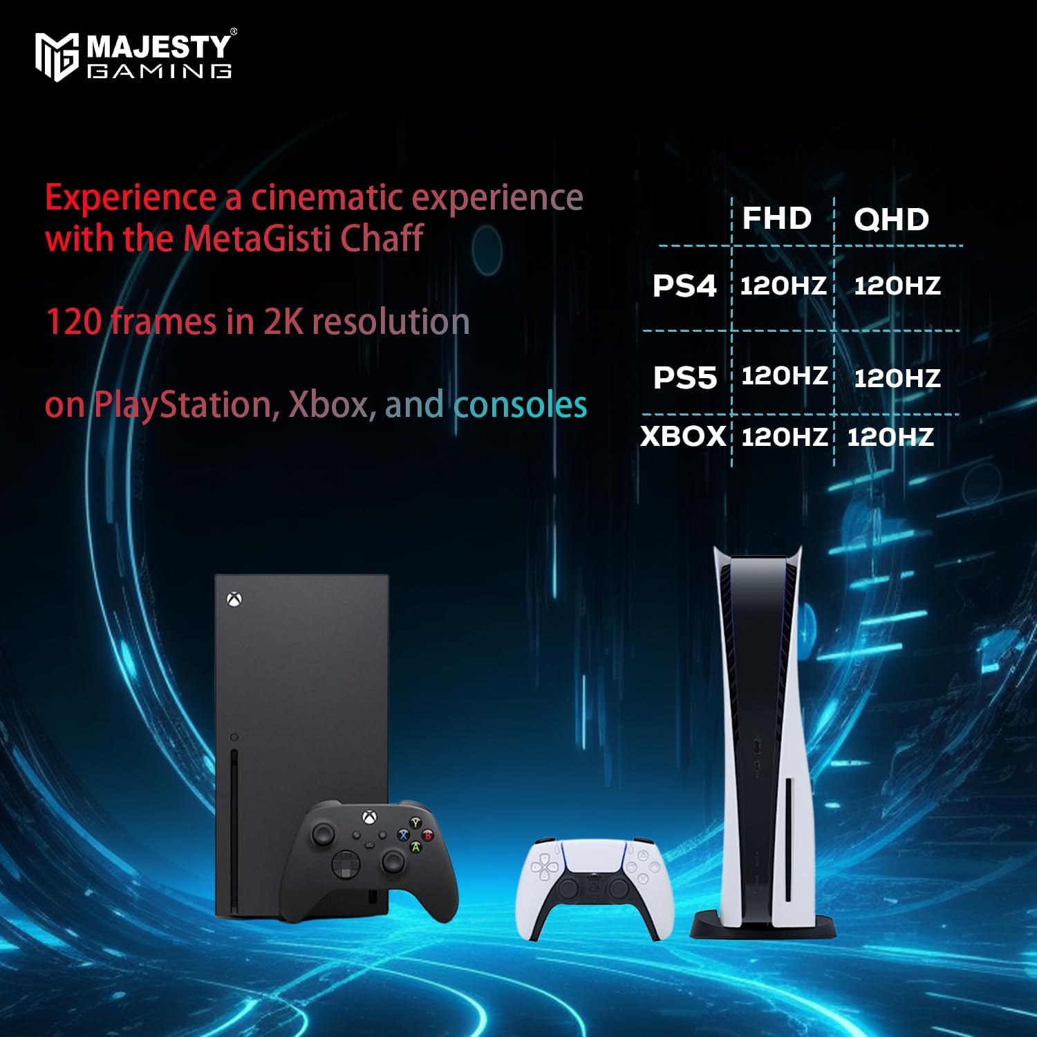 Majesty 27 QHD 275Hz Gaming Monitor شاشة ماجيستي 27 انش