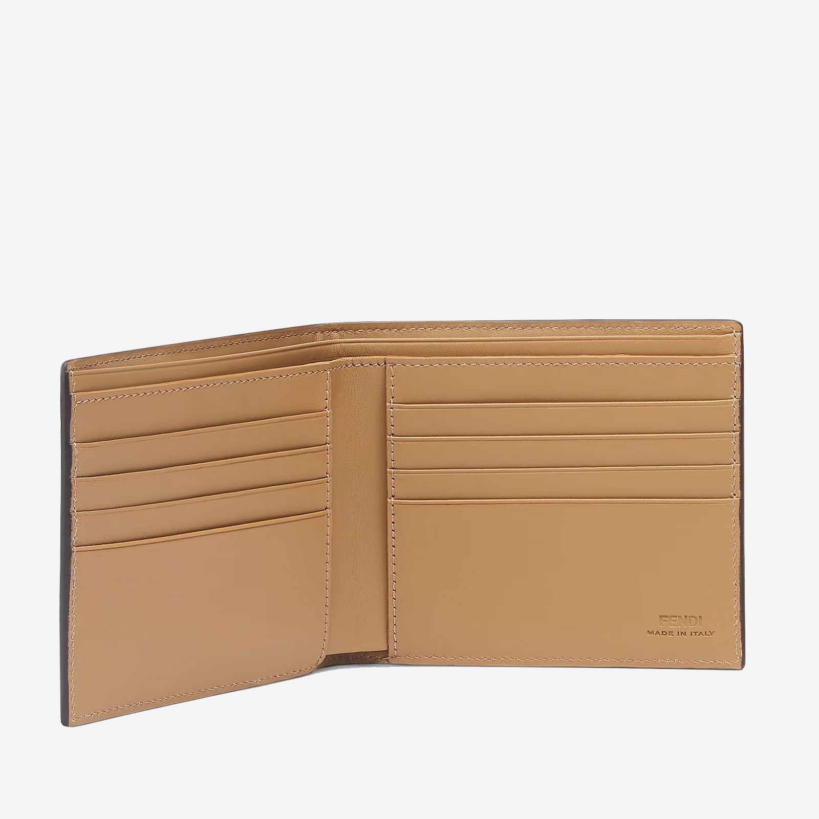 Fendi Diagonal Brown Fabric Bi-fold Wallet