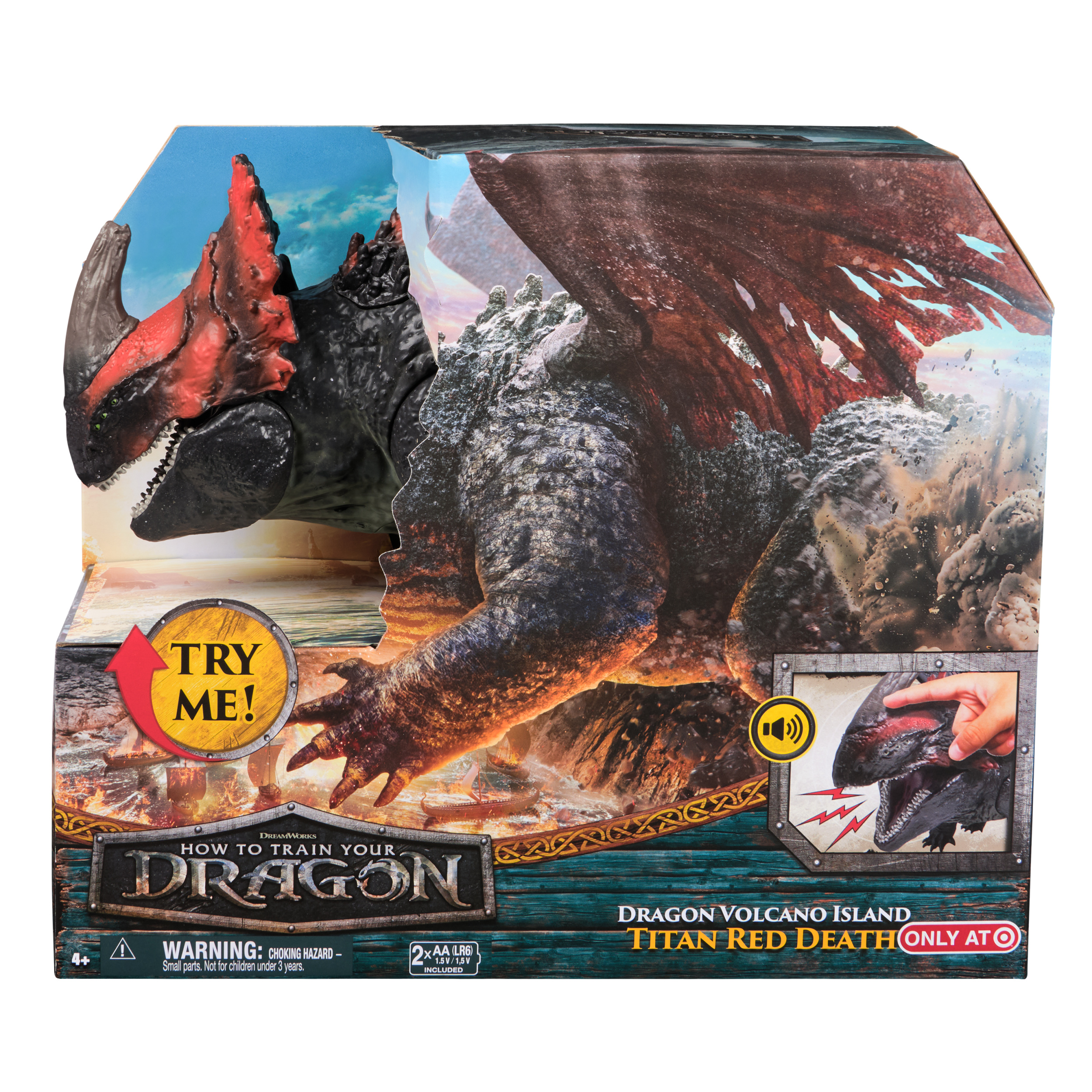 Dragons | How To Train Your Dragon Titan Red Death, 23” Dragon Volcano ...