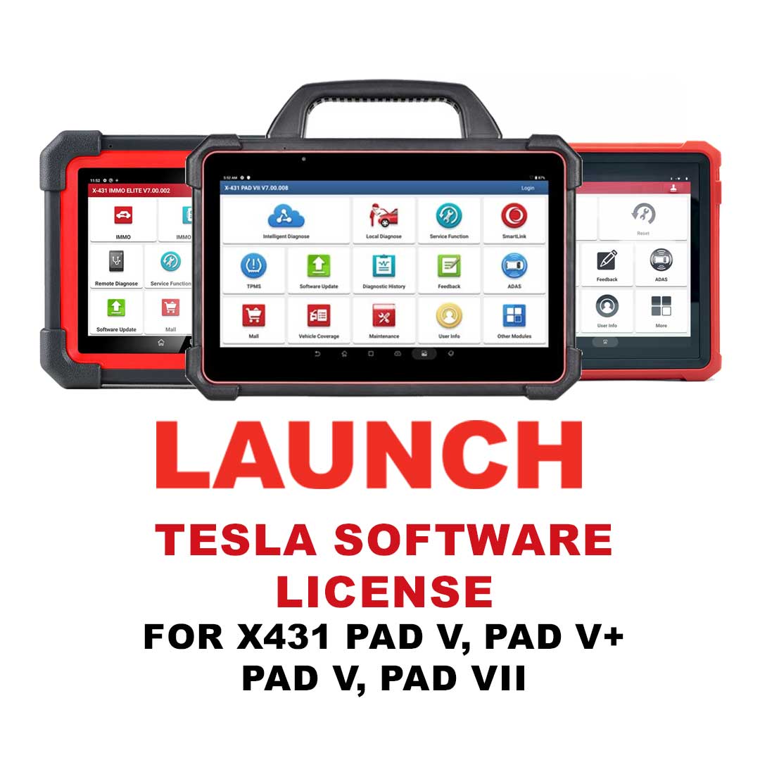 Launch Tesla Software License For PAD V, PAD V+, PAD VII