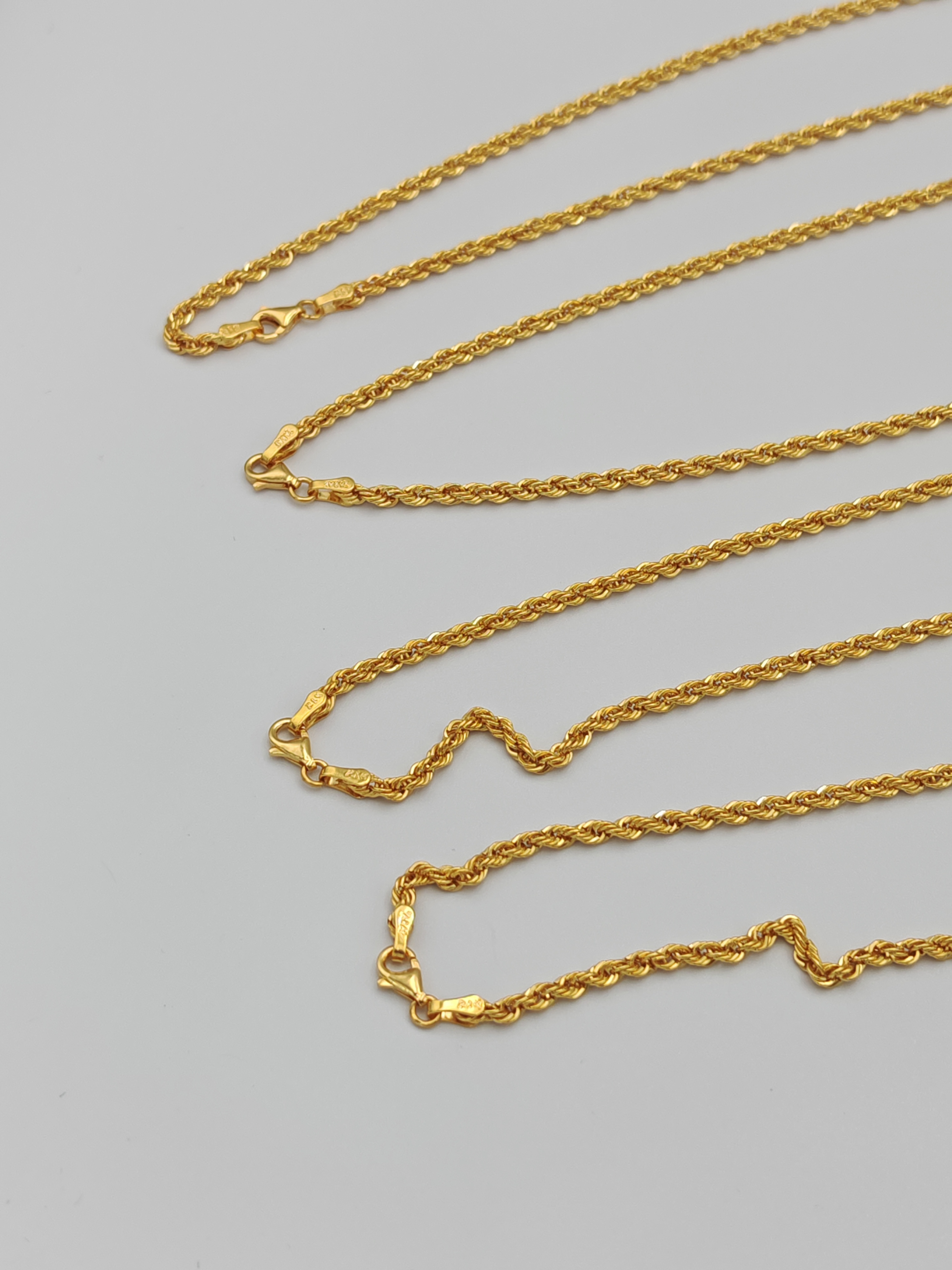سلسال مبروم عيار 21 ذهب صافي Rope Chain 21k gold Saudi gold