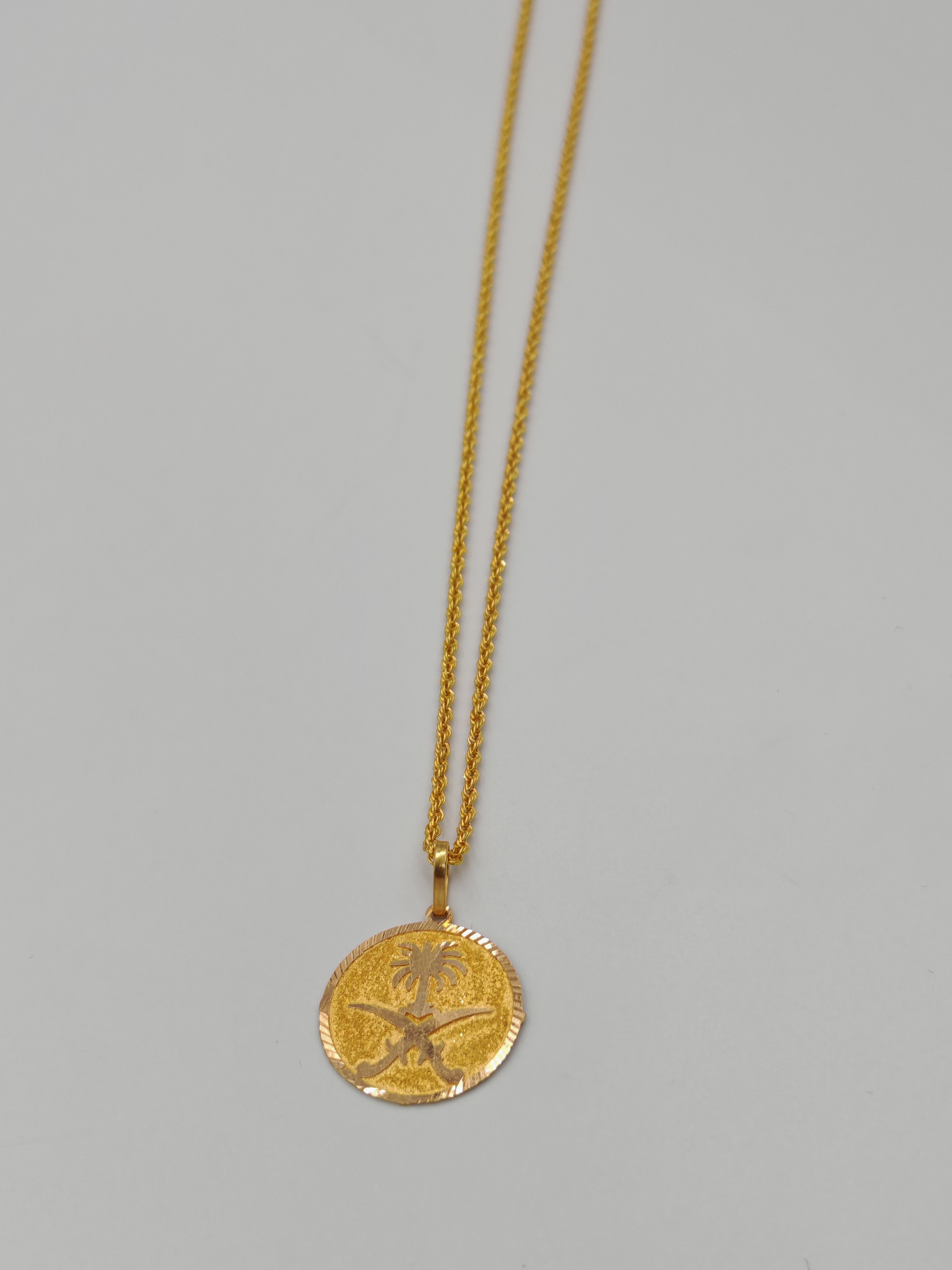 Saudi logo necklace 21K Gold