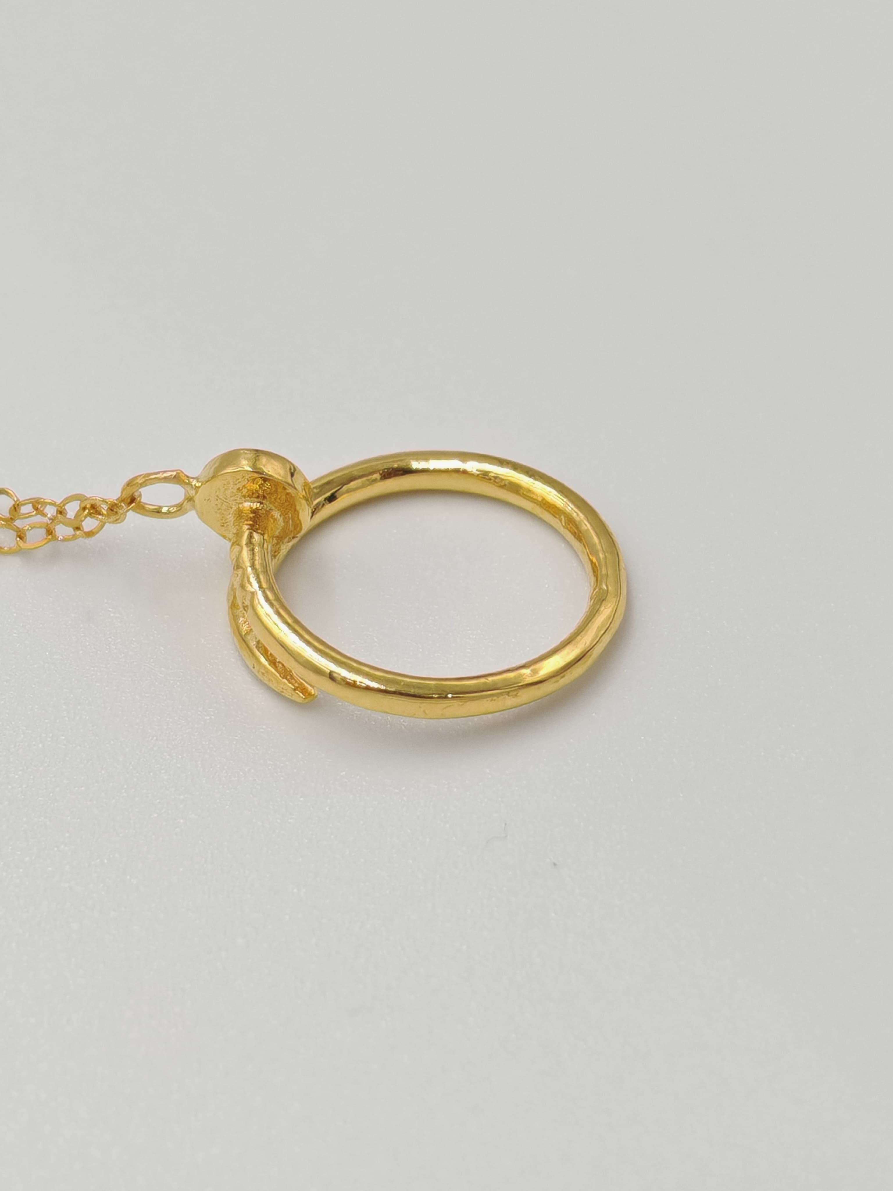 Cartier nail necklace 21K Gold