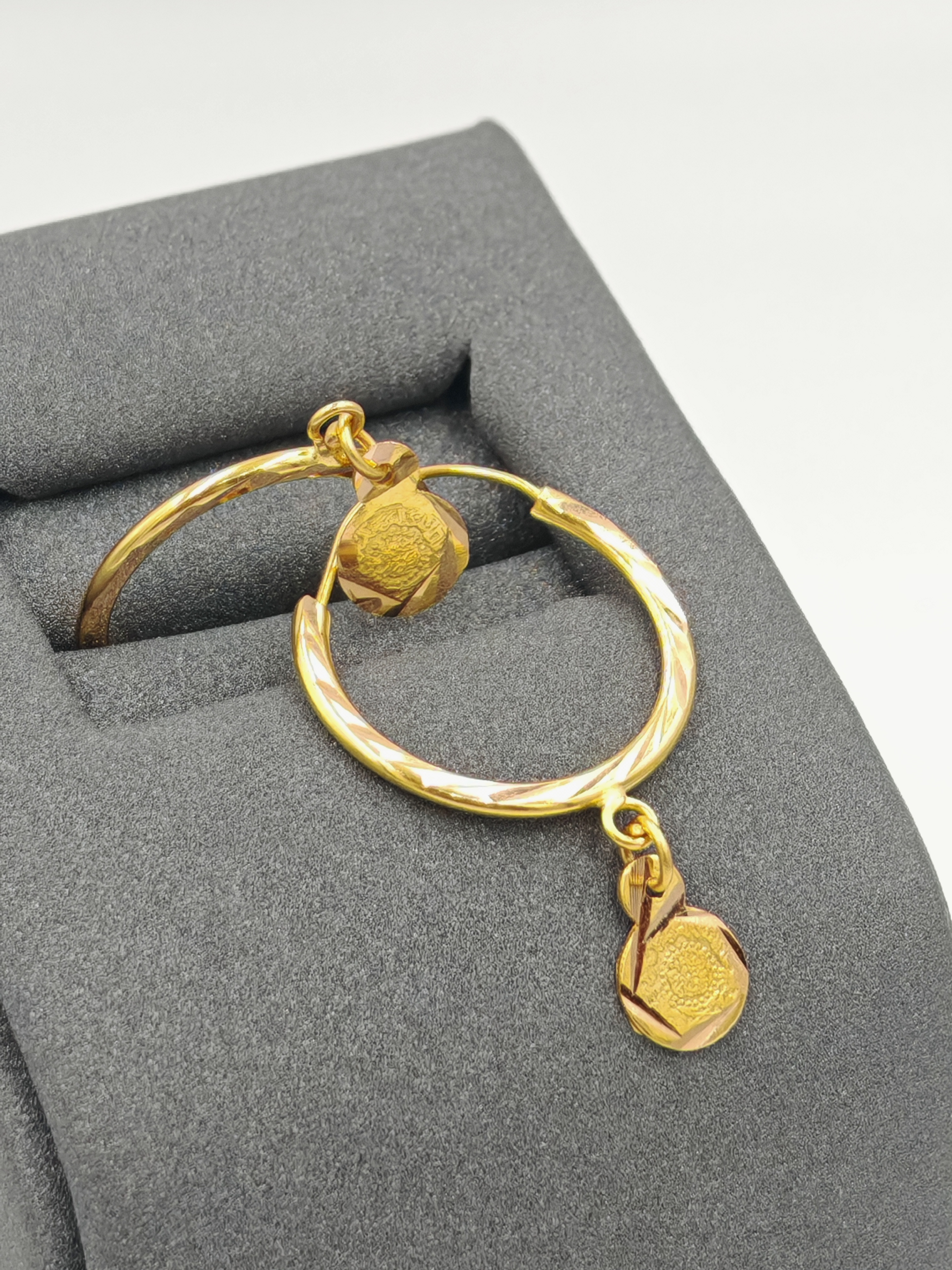 Coin earring 21K Gold