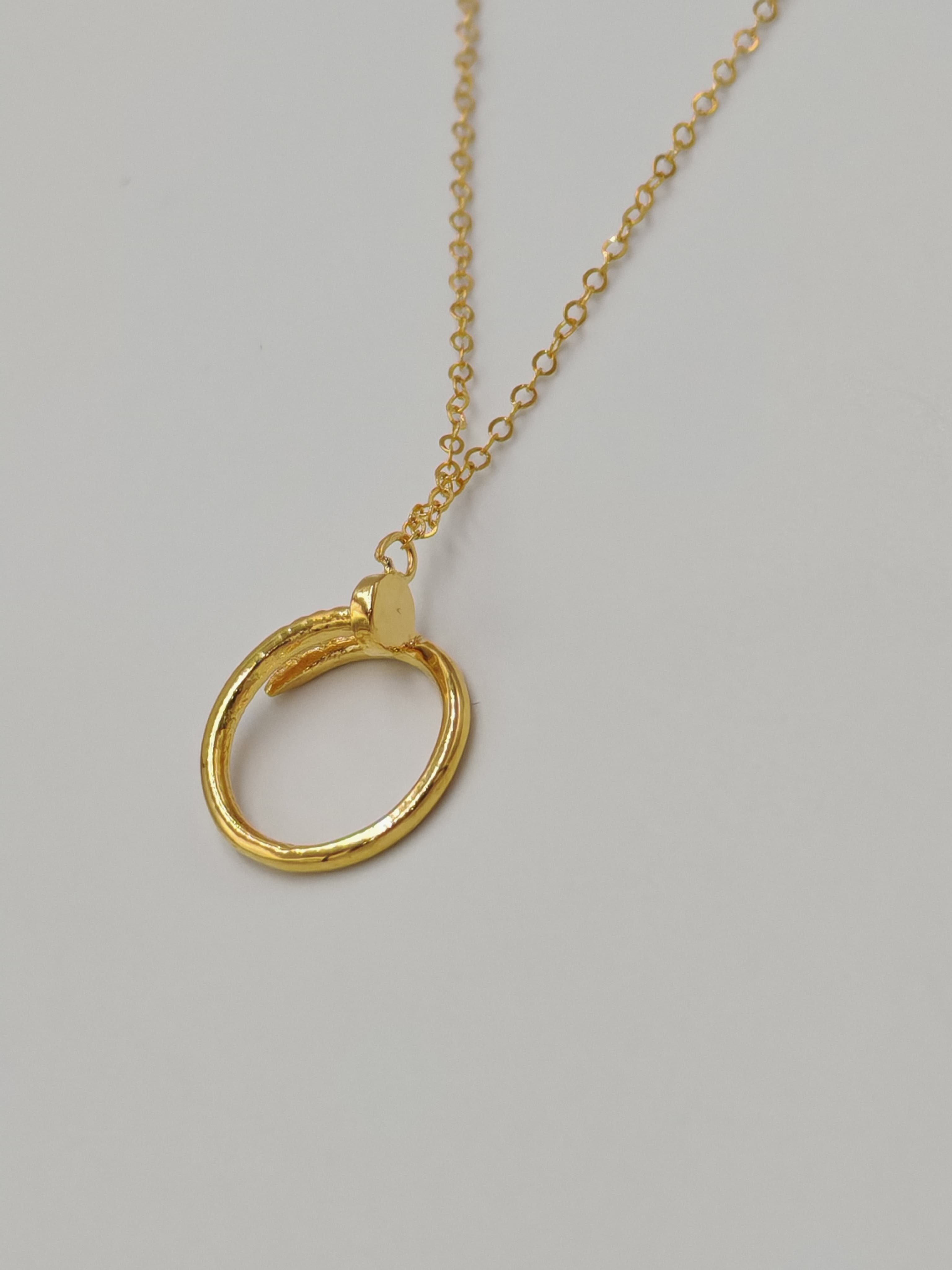 Cartier nail necklace 21K Gold