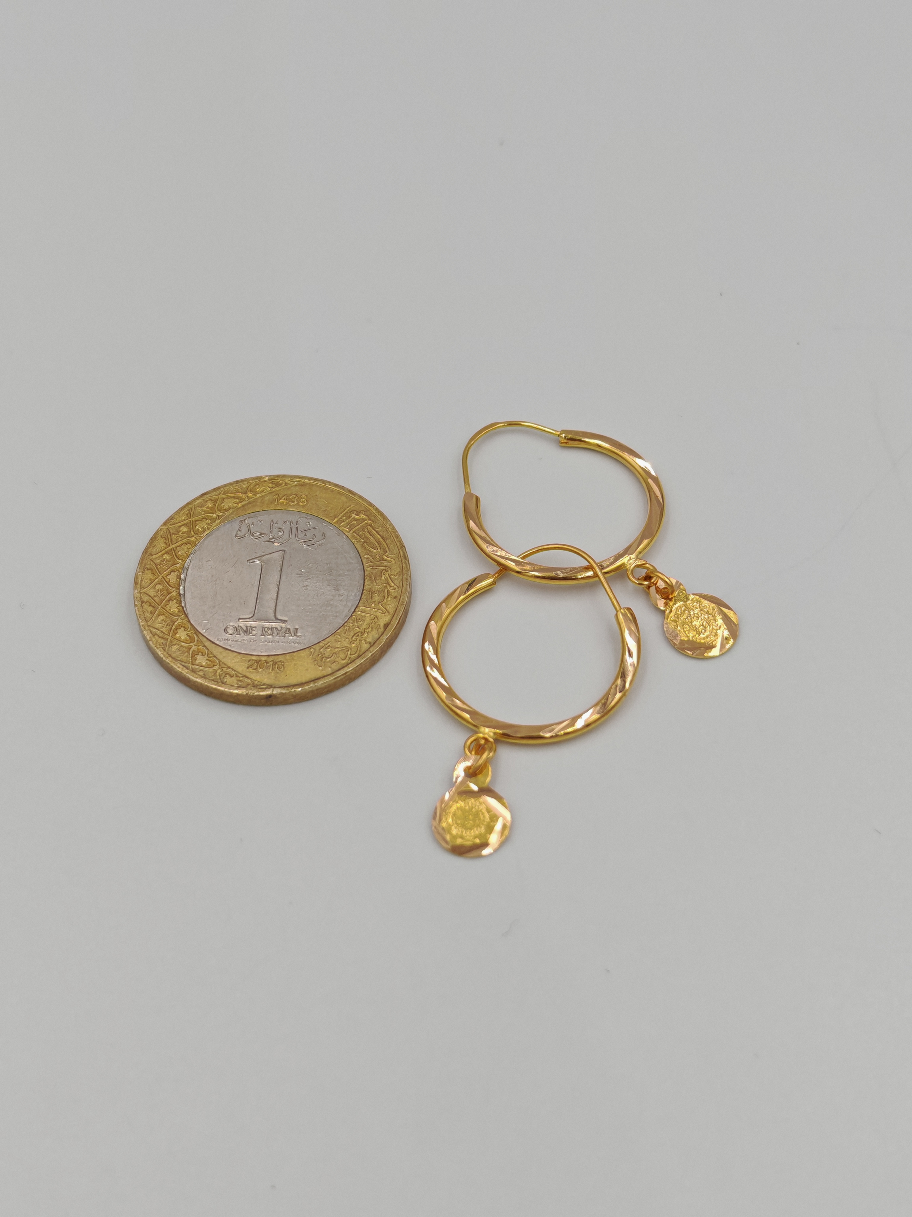 Coin earring 21K Gold