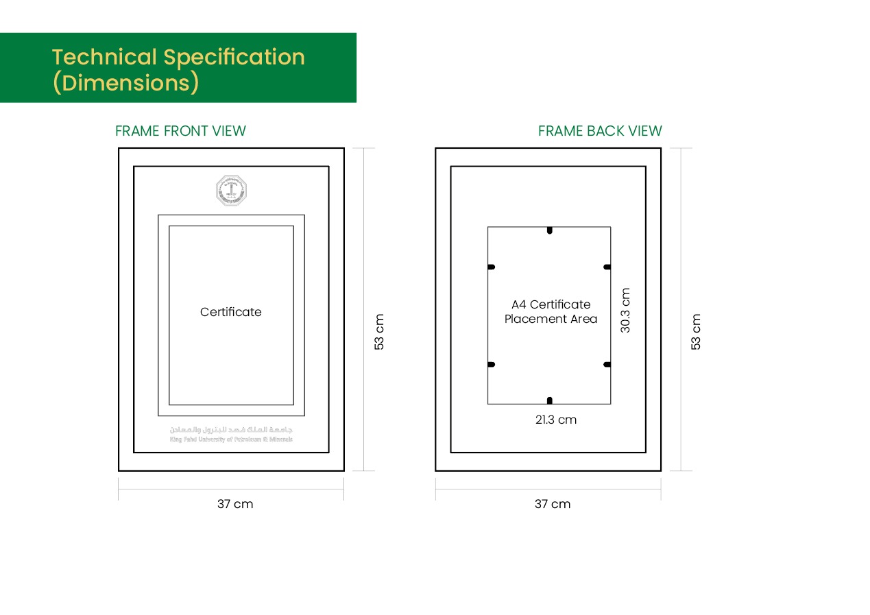 (Horizontal) Certificate Frame