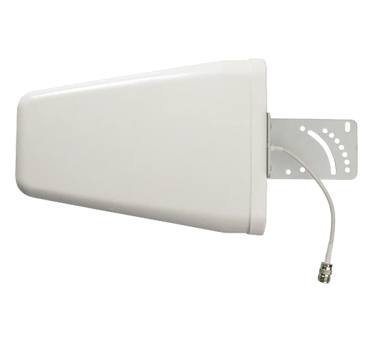 Triangle antenna with stand for stable signal reception.