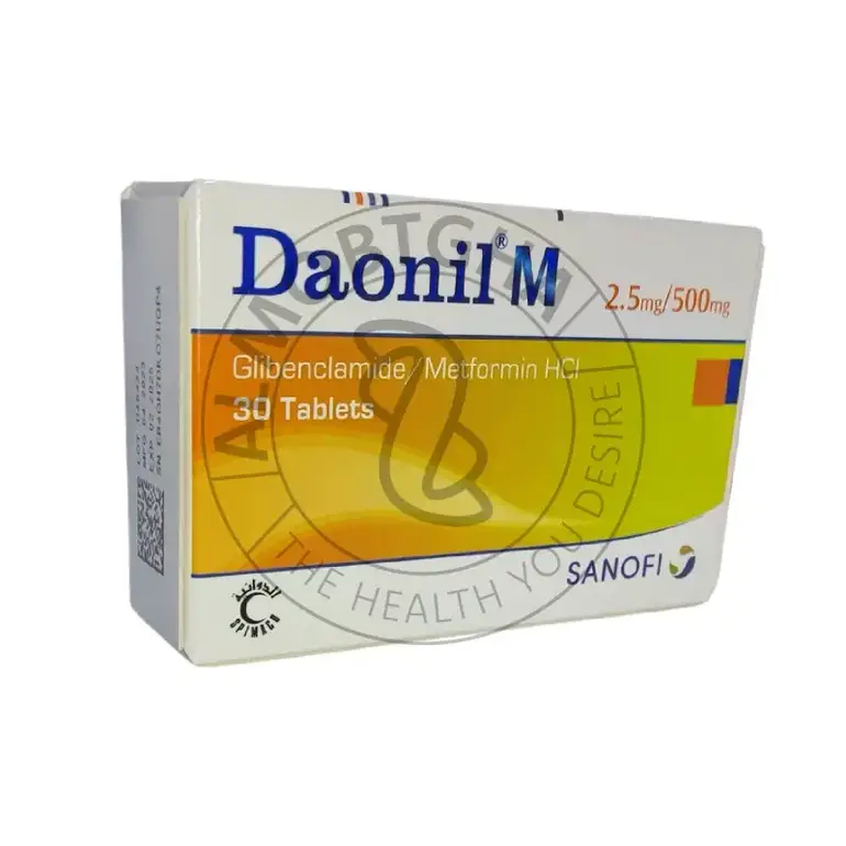 دوانيل إم 2.5/500 مجم | 30 قرص | علاج السكري | Daonil M