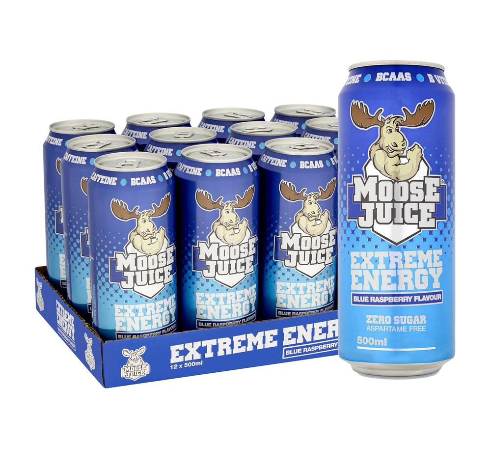 ماسل موس - موس جوس مشروب طاقة (12 علبة) - Muscle Moose Juice Extreme Energy