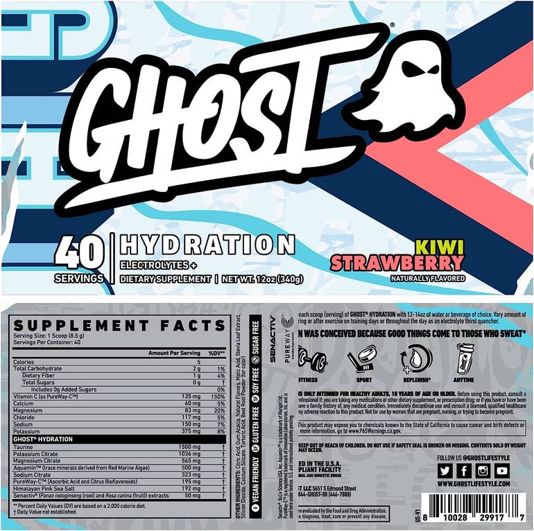 جوست - هايدريشن الإلكتروليتات باودر - Ghost Hydration Electrolytes
