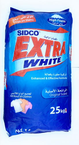 EXTRA WHITE LAUNDRY DETERGENT POWDER 25KG - Shop joyfully with Mazeed