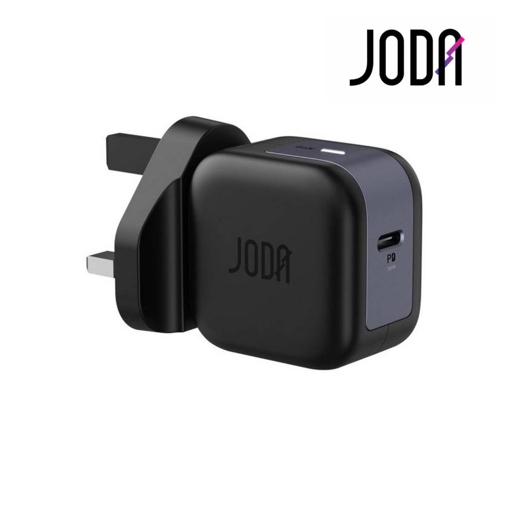شاحن جداري JODA بقوة 30 واط منفذ تايب سي - اسود - تسوق بمتعة مع مزيد