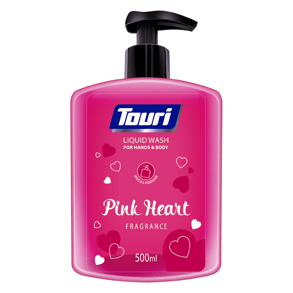 TOURI LIQUID HAND SOAP 500 ML ( ELEGANCE ) PINK HEART - Shop joyfully ...