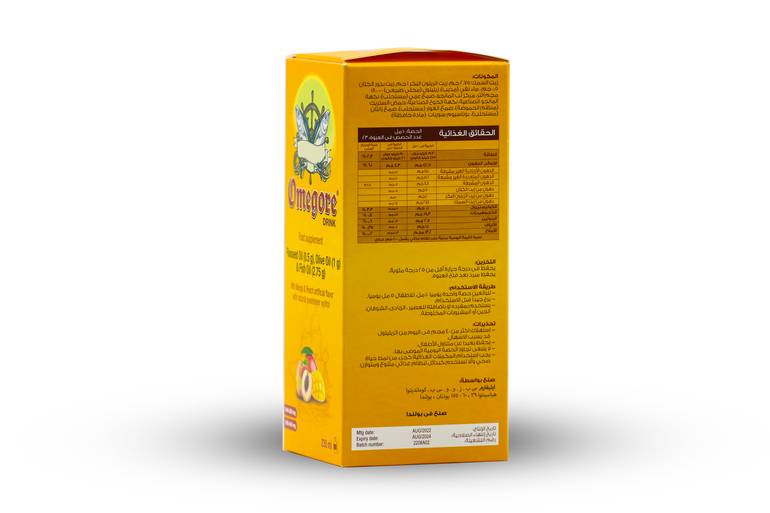 مشروب أوميجور، زيت بذور الكتان، زيت الزيتون وزيت السمك 230 مل-Omegore ...