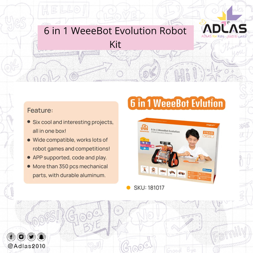 6 in 1 WeeeBot Evolution Robot Kit