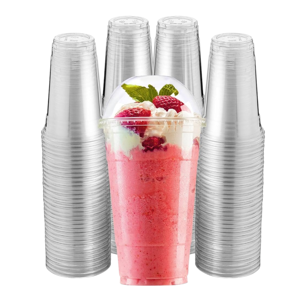 Clear Juice Cups with Lid, 16 oz. (50 Pack) - Shop joyfully with Mazeed