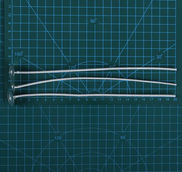 Collected interlocking braided cotton wick. length 20 cm thickness 35