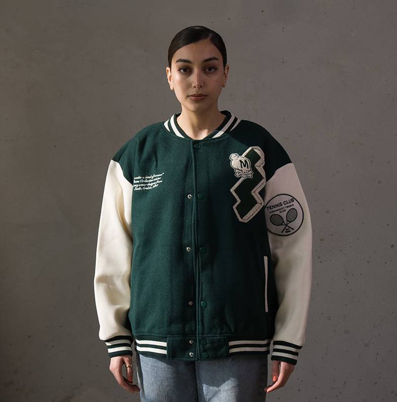 Graphics Leather Varsity Graphics Leather Varsity