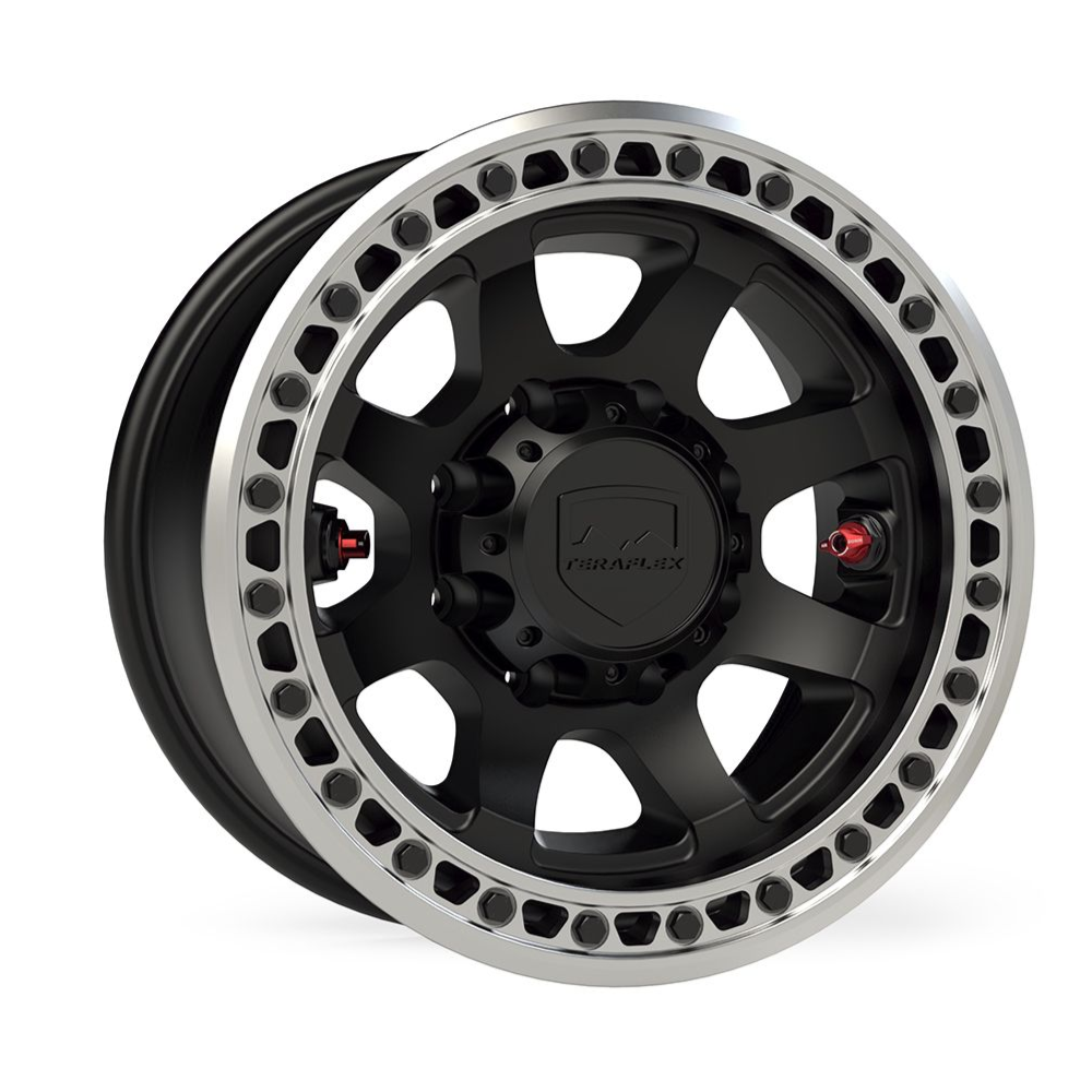 Olympus Beadlock Off-Road Wheel – 8x6.5” – -12mm – Metallic Black ...