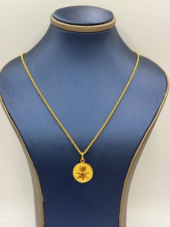 chain & pendant 21k saudi logo
