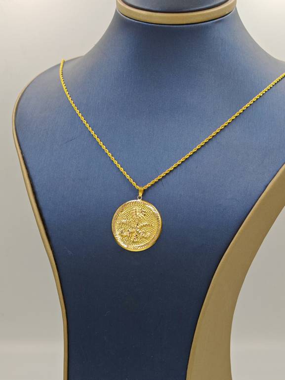 Saudi Logo Necklace 18k عقد شعار السعودية ذهب عيار 18