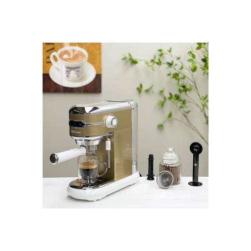 صانعة اسبريسو جي في سي برو 1450 واط 1 لتر لون ذهبي GVC PRO Espresso ...
