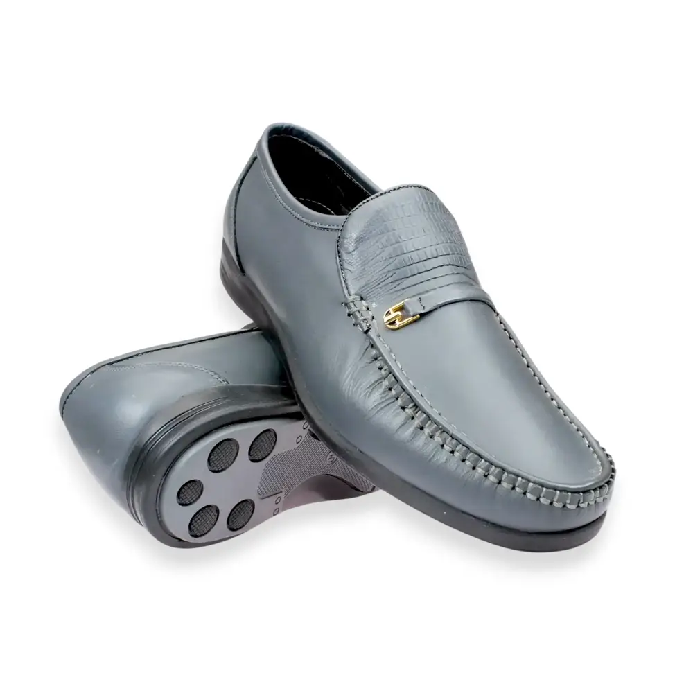 Men's Formal Dress Shoe - Dark Gray - Shop joyfully with Mazeed