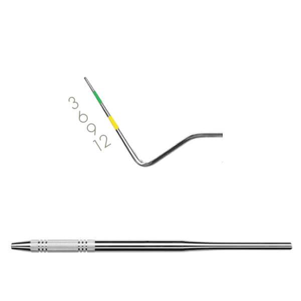 Probes - # 12, Single End, Yellow/Green, Standard Handle