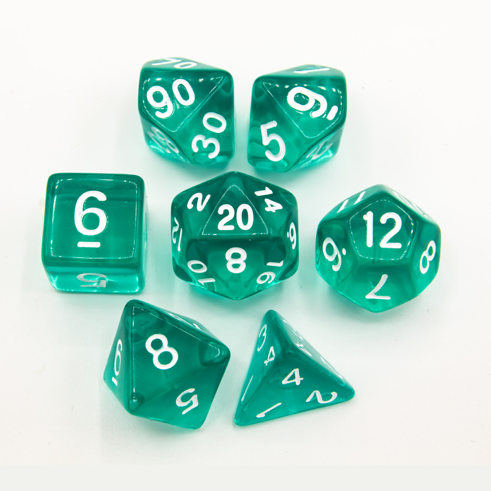 D20 Dice Set: Transparent - Shop joyfully with Mazeed